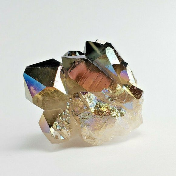 Accents | Aaa Natural Quartz Crystal Stone Rainbow Titanium Cluster ...